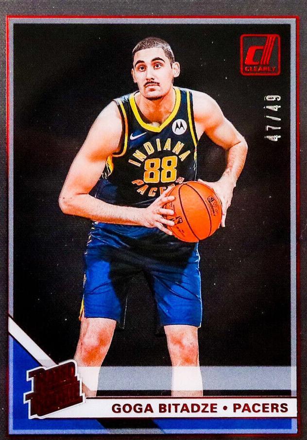 2019-20 Panini Clearly Donruss - Rated Rookie Goga Bitadze #67 Red /49 ...