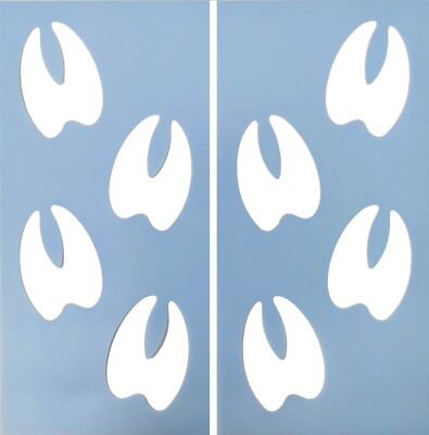 Reindeer Footprint Hoof Stencils - Rudolf Hooves Feet - Plastic ...