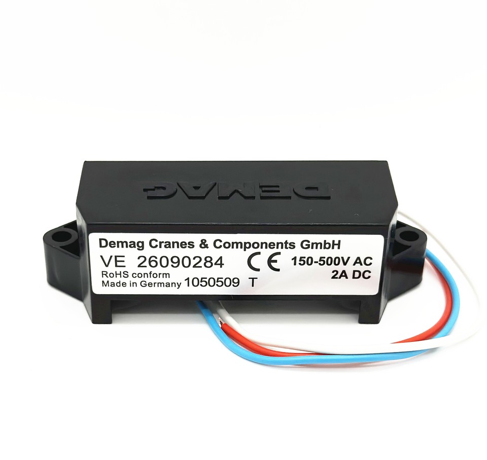 DEMAG rectifier brake module voltage relay VE 26090284 150-500VAC 2ADC ...