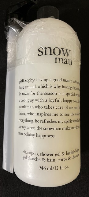 Philosophy Snowman 32oz 3 in 1 Shampoo Shower GEL & Bubble Bath for ...