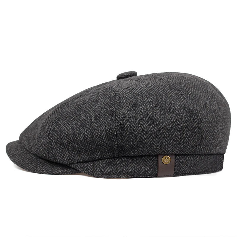 Retro Newsboy Caps Men Octagonal Hats British Painters Hats Autumn ...