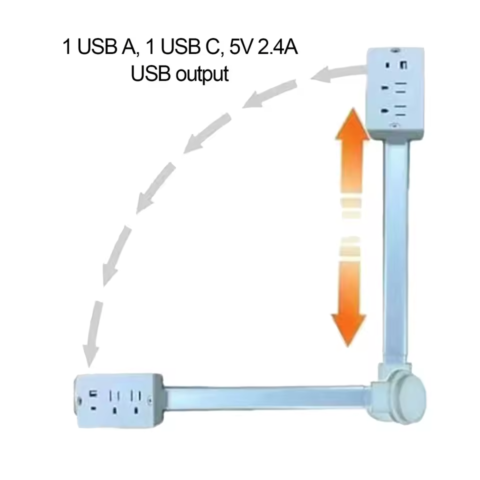 Power Outlet Expander Versatile Power Outlet Extender 180 Degree ...