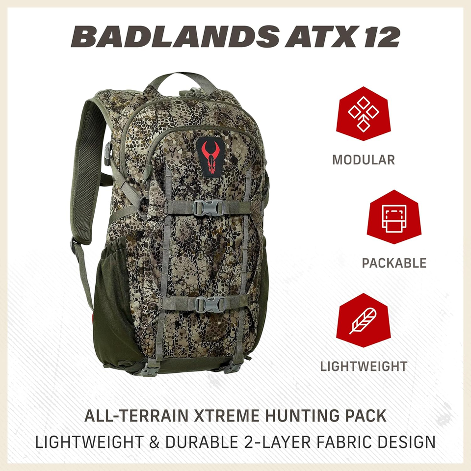 ATX 12 Tactical Hunting Backpack - Lightweight, Water Resistant, All ...