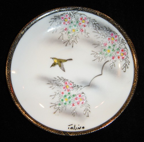 Decorative Hand Painted Floral Saucer signed Talina. No Maker's Mark ...