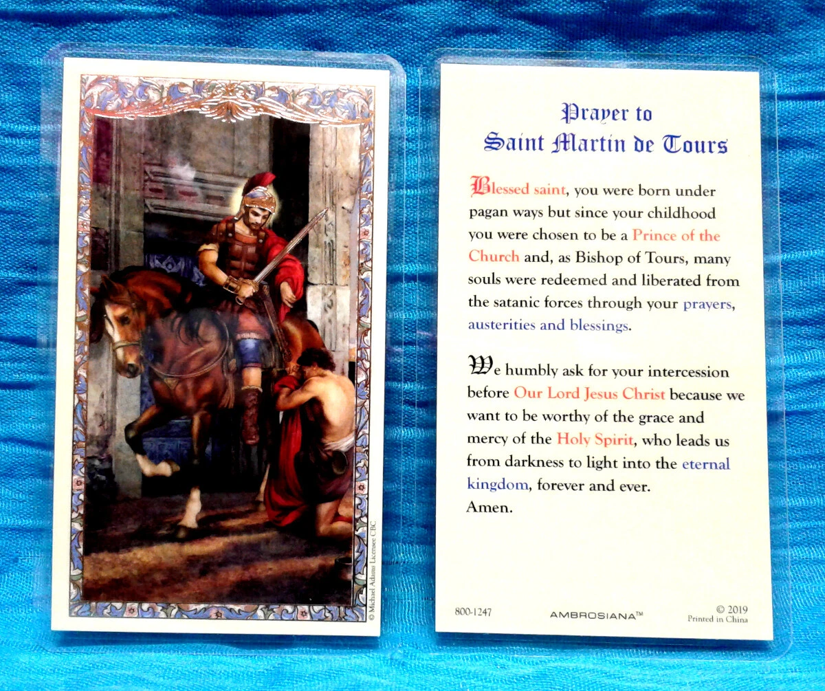 St Martin Of Tours Prayer Card