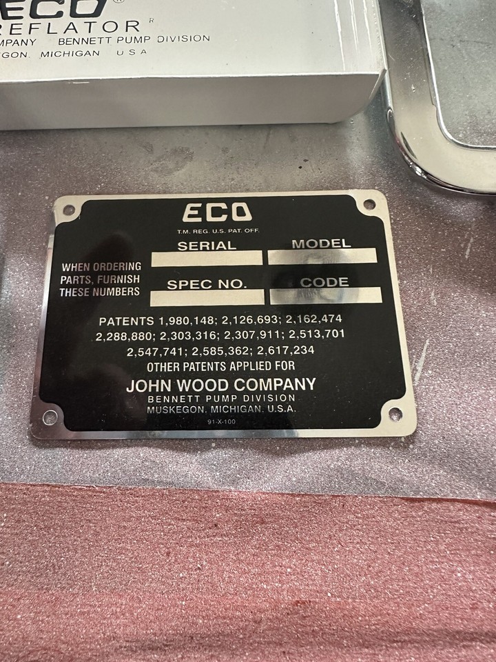 Eco Air Meter Face Chrome Trim Glass Handle ID Tag Crank Numbers Hook All Items | eBay