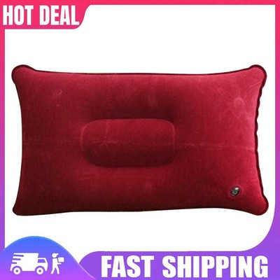 Portable Inflatable Air Pillows PVC Camping Travel Sleep Cushion (Red ...