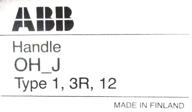 ABB Disconnect Switch Enclosure Nf321-3pbja 600v Handle Oh J Type 1 3r ...