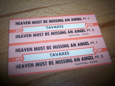 2 Tavares Heaven Must Be Missing An Angel Jukebox Title Strips | eBay
