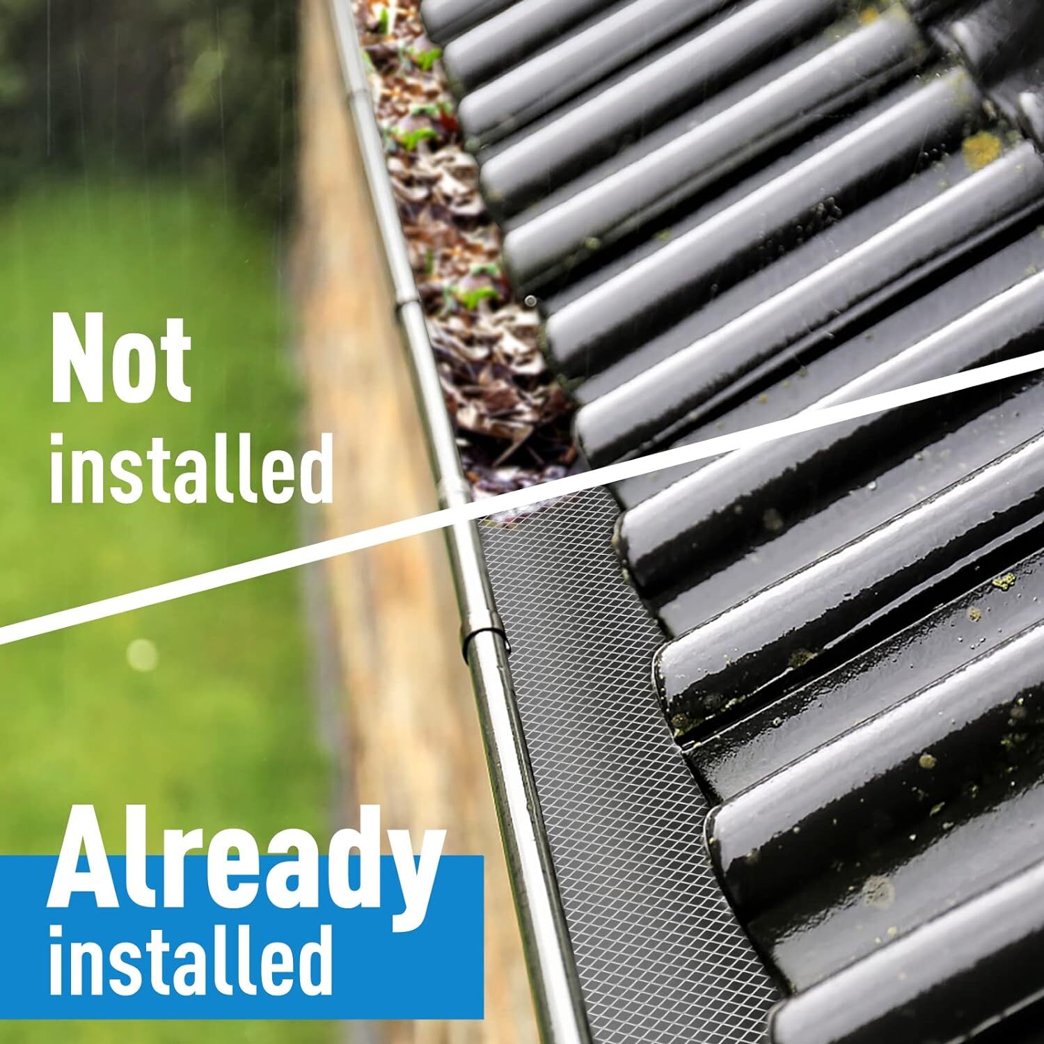 Gutter Guard 5 Inch, 304 Stainless Steel Gutter Sceen Mesh Roll, Leaf ...
