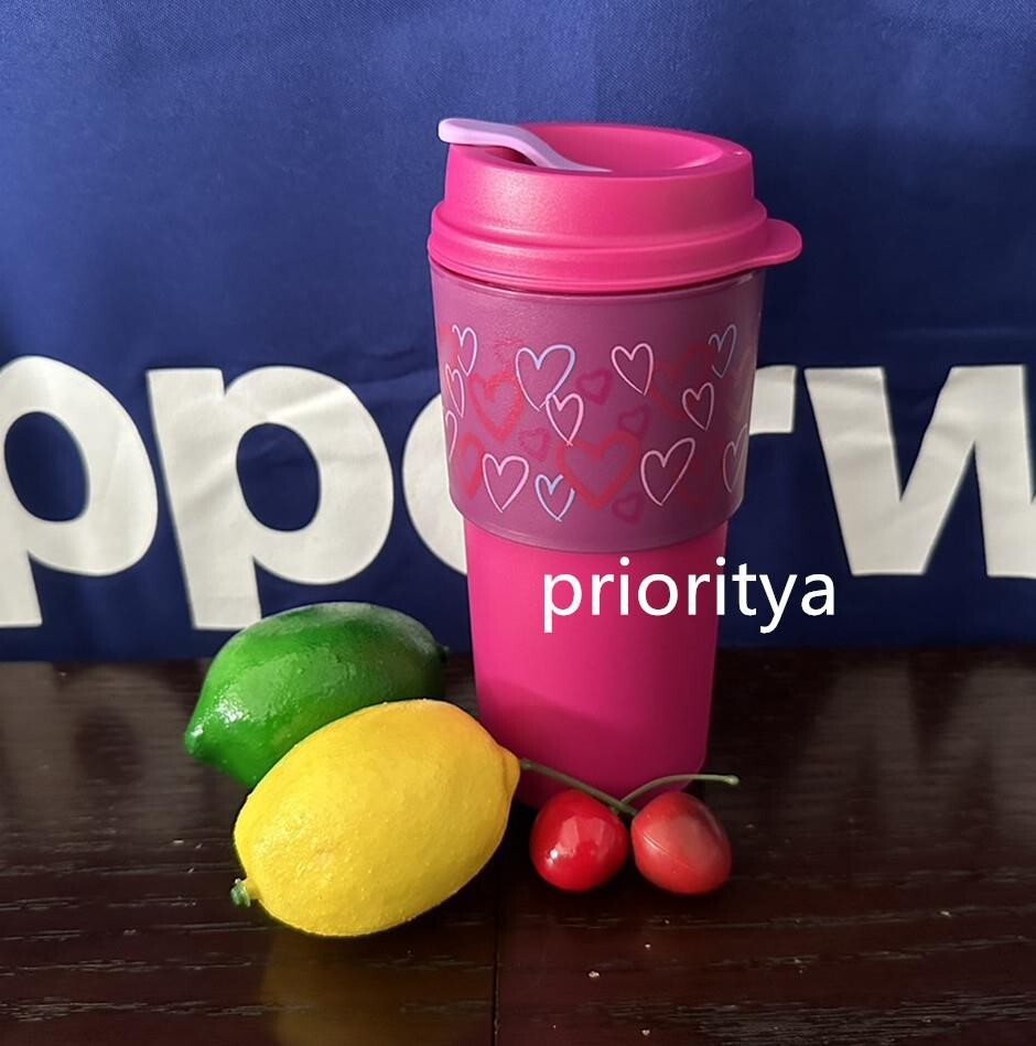 Tupperware LOVE Heart ECO To Go Travel Cup Tumbler 16oz Magenta New in ...