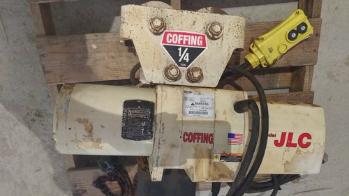 Coffing Model JLC 1/4 Ton Hoist, JLCCT0516, 460v/3ph/60hz, 16FPM, with ...