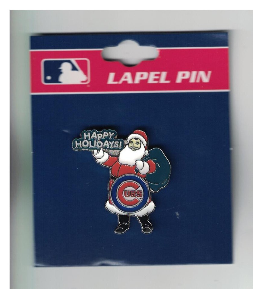 Chicago Cubs Christmas Happy Holidays Santa Claus Pin | eBay