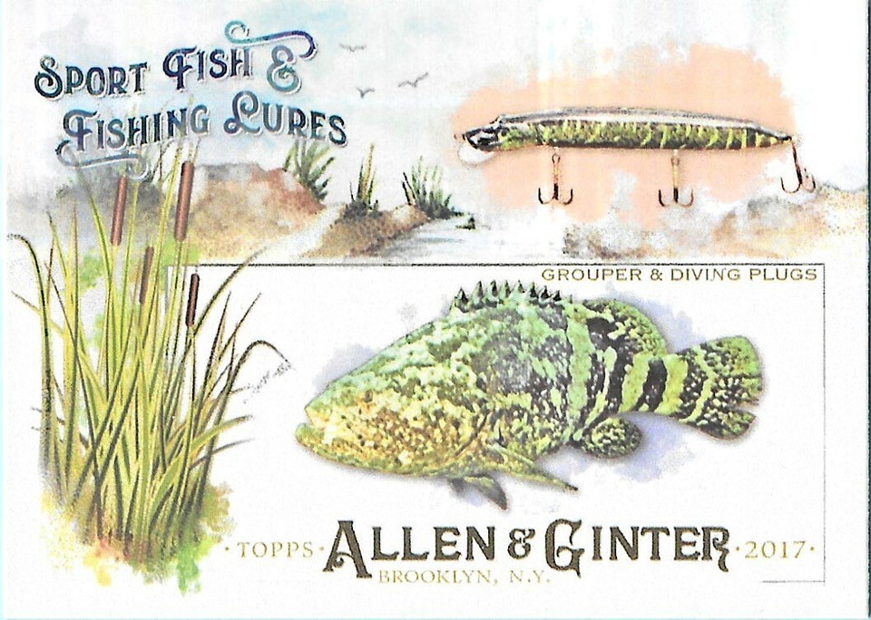 2017 Allen & Ginter Inserts Fishing Lures Fair Battles What A Day -You ...