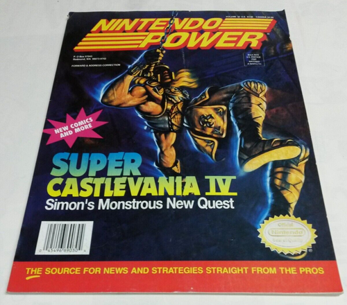Nintendo Power 32 Super Castlevania IV 4 with Rocketeer poster | eBay
