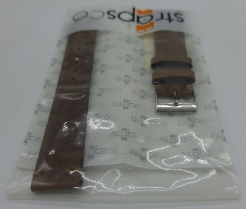 StrapsCo Mens Brown Leather Watch Band Strap 22mm Heavy Duty | eBay