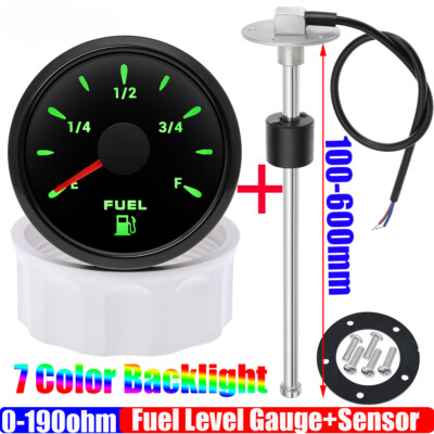 ohm Fuel Float Sensor Fuel Level Gauge Waterproof Oil Tank Meter ...