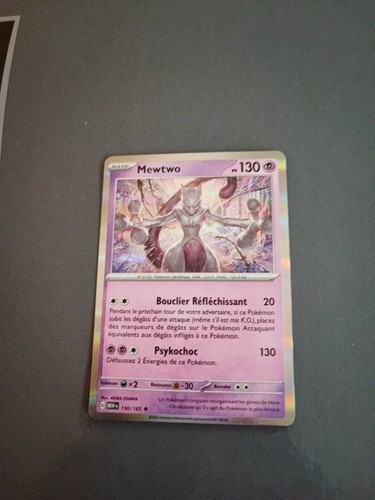 Carte Pokemon MEWTWO 150/165 HOLO REVERSE EV3.5 MEW 151 FR NEUF | eBay