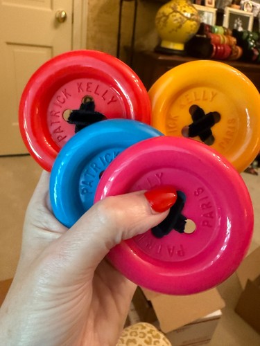 Vintage Lot Patrick Kelly Paris buttons oversize 1980s colorful plastic ...