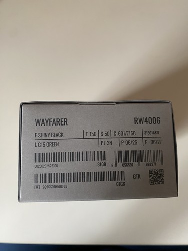 UNOPENED - BRAND NEW RayBan Meta Wayfarer RW4006 Matte Black/Green | eBay