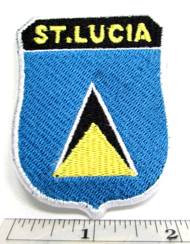 Vintage St Lucia Flag Jacket Patch Caribbean Island Travel Souvenir | eBay