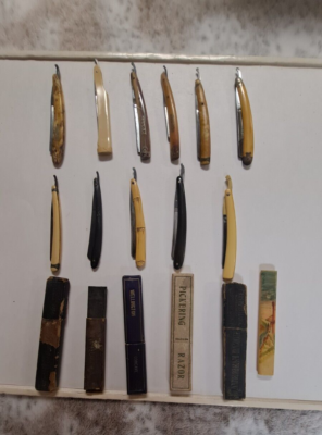 VINTAGE LOT OF 11 STRAIGHT RAZOR & 6 CASES | eBay