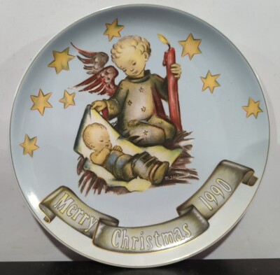 M.J. Hummel "Tender Watch" Merry Christmas 1990 7.5" Numbered Porcelain ...