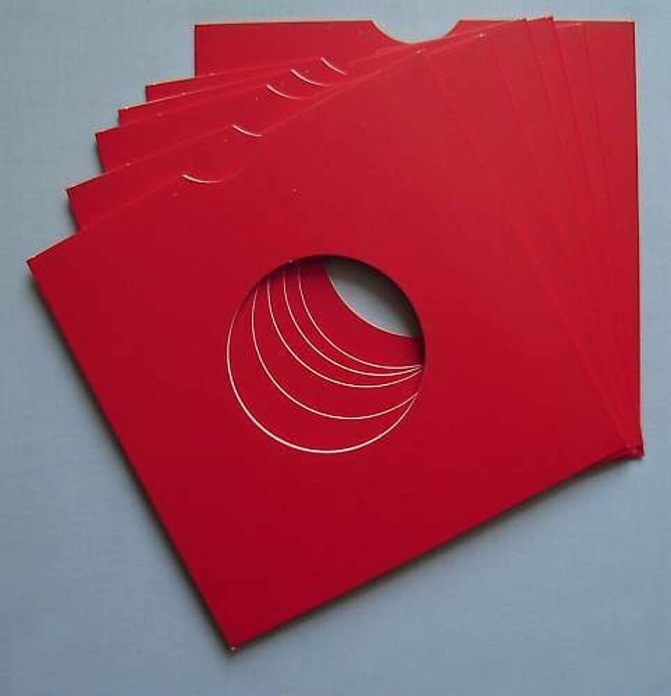 50 x 7'' Vinyl Red LP Card Record Cardboard Sleeves Album Cover High ...
