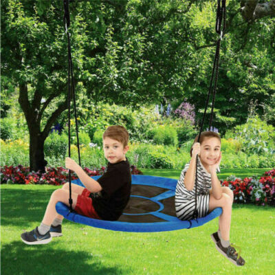 100cm Giant Nest Web Rope Hanging Tree Kids Swing Seat Round Backyard ...