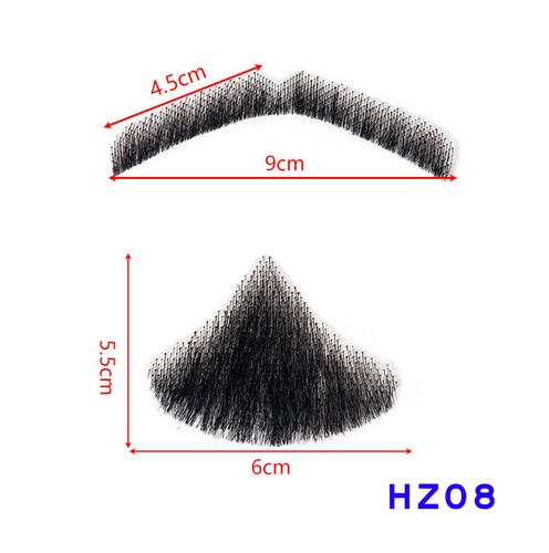 Seamless Lace Mustache Hand Made Human Hair Mustache Beard for Men ...