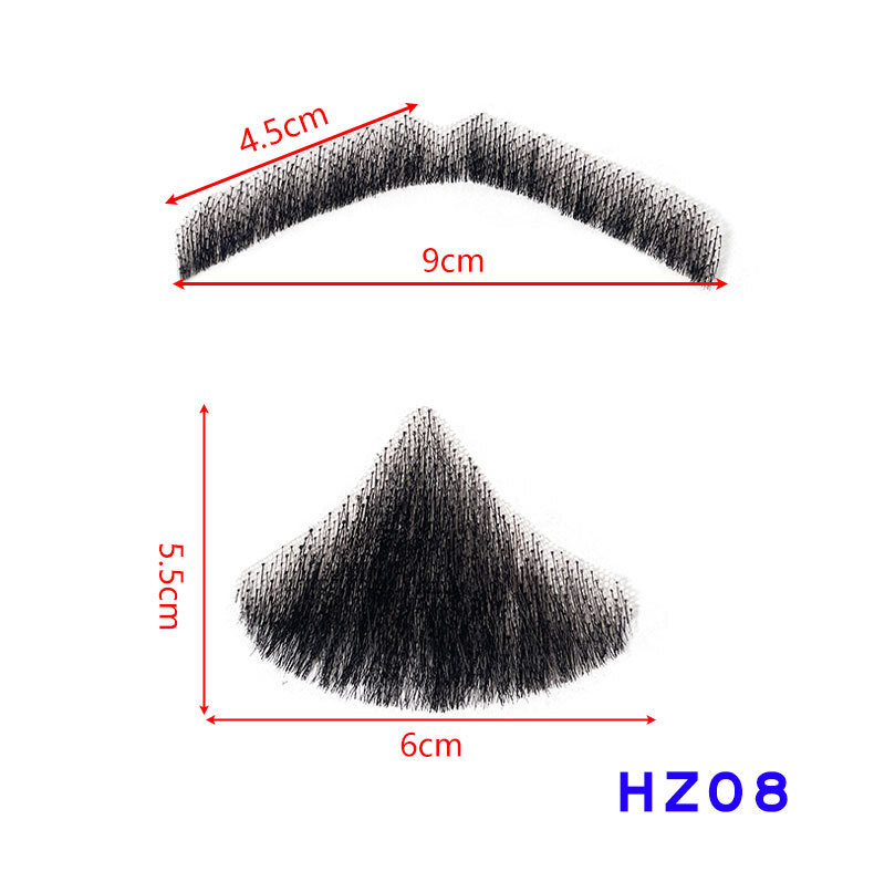 Seamless Lace Mustache Hand Made Human Hair Mustache Beard for Men ...