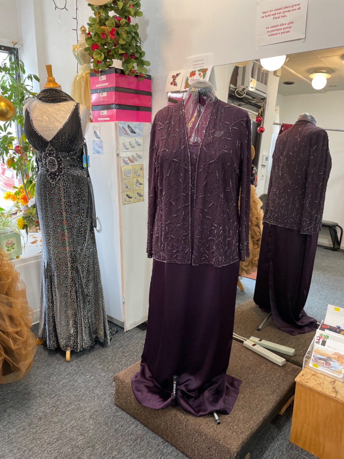 Mary’s Maids Collection Eggplant Mothers Evening Special Occasion Dress ...