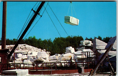 Postcard VT Marble Quarry West Rutland Crane Lift | eBay