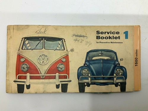 Rare Original Service Booklet 1 For VW Volkswagen Beetle Bug Bus | eBay