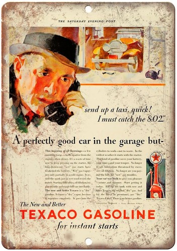 Texaco Gasoline Vintage Ad Reproduction Metal Sign A773 | eBay