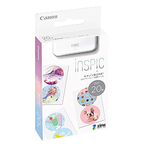 Canon ZINK Photo Paper Round Stickers for Canon Smartphone Printers ...