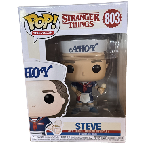 Funko Pop! Stranger Things S3 STEVE Scoop Ahoy with HAT & ICE CREAM ...