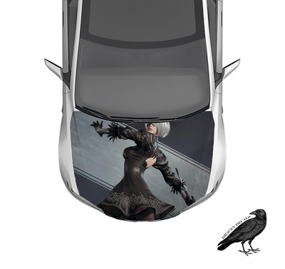 2B Nier Automata Hood Wrap Weatherproof Vinyl Car Decal 50" X 65" | eBay