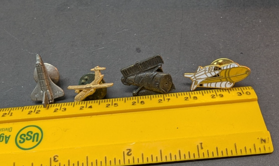 LOT OF 4 Series Pin Badge Enamel Lapel Metal Aircraft Space Shuttle ...