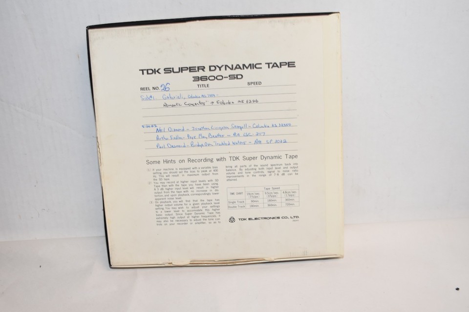 one TDK 3600-SD 10.5" METAL REEL TAPE - SUPER DYNAMIC - untested | eBay