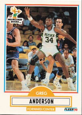 1990-91 Fleer Update Greg Anderson Milwaukee Bucks #U-51 | eBay