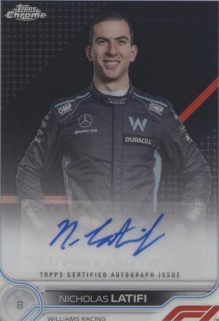 2022 Topps Chrome Formula 1 - Autographs Nicholas Latifi #CAC-NL (AU ...