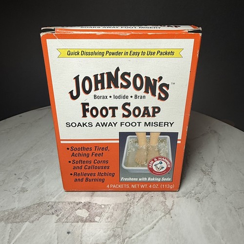 Johnson's Foot Soap Powder Soak 4 Packets for Aching Feet NEW | eBay