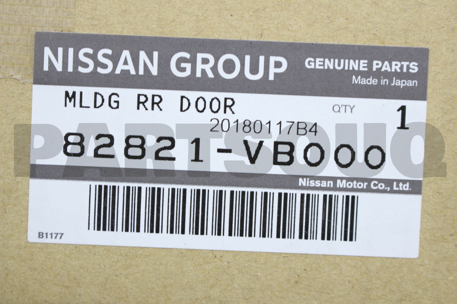 82821VB000 Genuine Nissan MOULDING-REAR DOOR OUTSIDE,LH 82821-VB000 | eBay