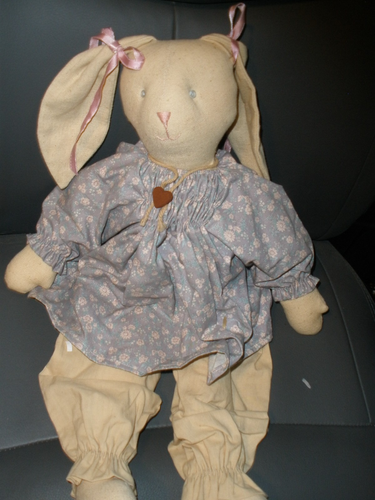 Vintage Handmade Rag Doll Bunny Rabbit 19" Blue Outfit (SU157) | eBay