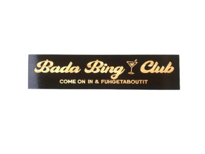 Bada Bing Club The Sopranos Bar Wood Engraved SIGN Plaque Decor Italian ...