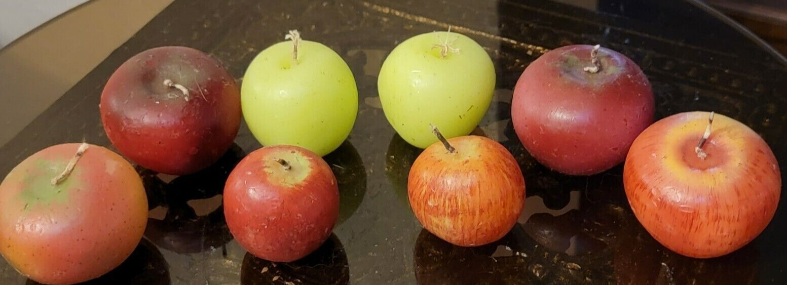 Mini Apple Shaped Candles lot of 8 | eBay
