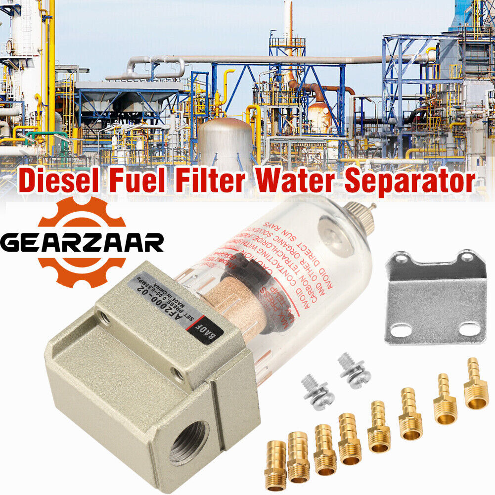 FUEL WATER SEPARATOR KIT PRE FILTER IN LINE FUEL FILTER UNIVERSAL ...