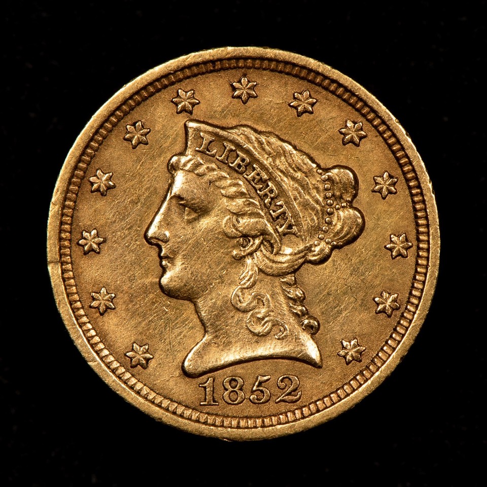 1852 G$2.50 Liberty Head Gold Quarter Eagle - Authentic Coin - XF - SKU ...