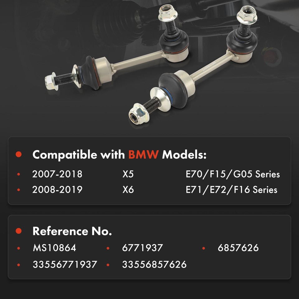 2Pcs Rear Stabilizer Bar Link for BMW X5 E70 F15 2007-2018 X6 E71 E72 ...